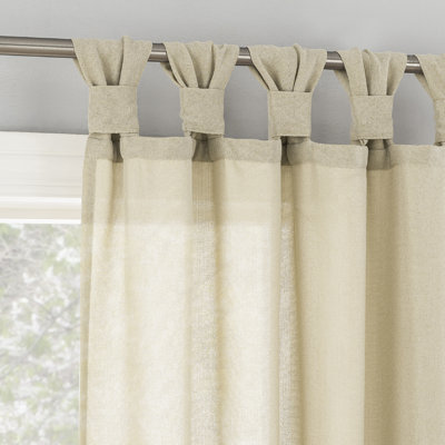 Ebern Designs Diglio Twist Tab Semi-Sheer Tab Top Curtain Panel & Reviews | Wayfair
